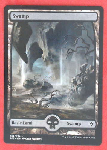 MTG Bling - Foil Full Art Basic - Swamp (262) - Battle for Zendikar ...