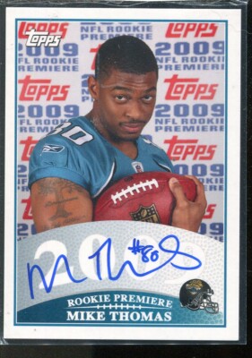 2009 Topps Rookie Premiere Autographs #MT Mike Thomas Auto RC Card | eBay
