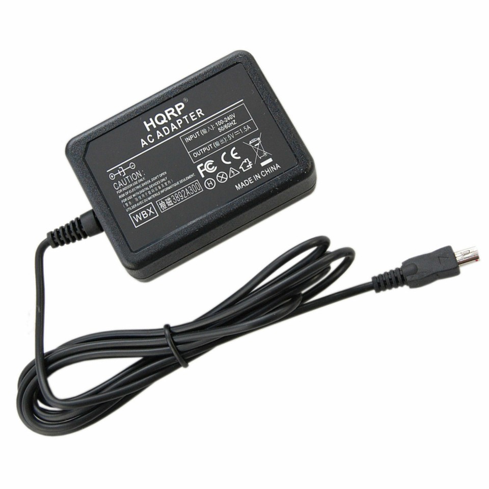 HQRP AC Adapter Charger for Samsung HMX-Q200RN, HMX-QF20, HMX-QF20BN ...