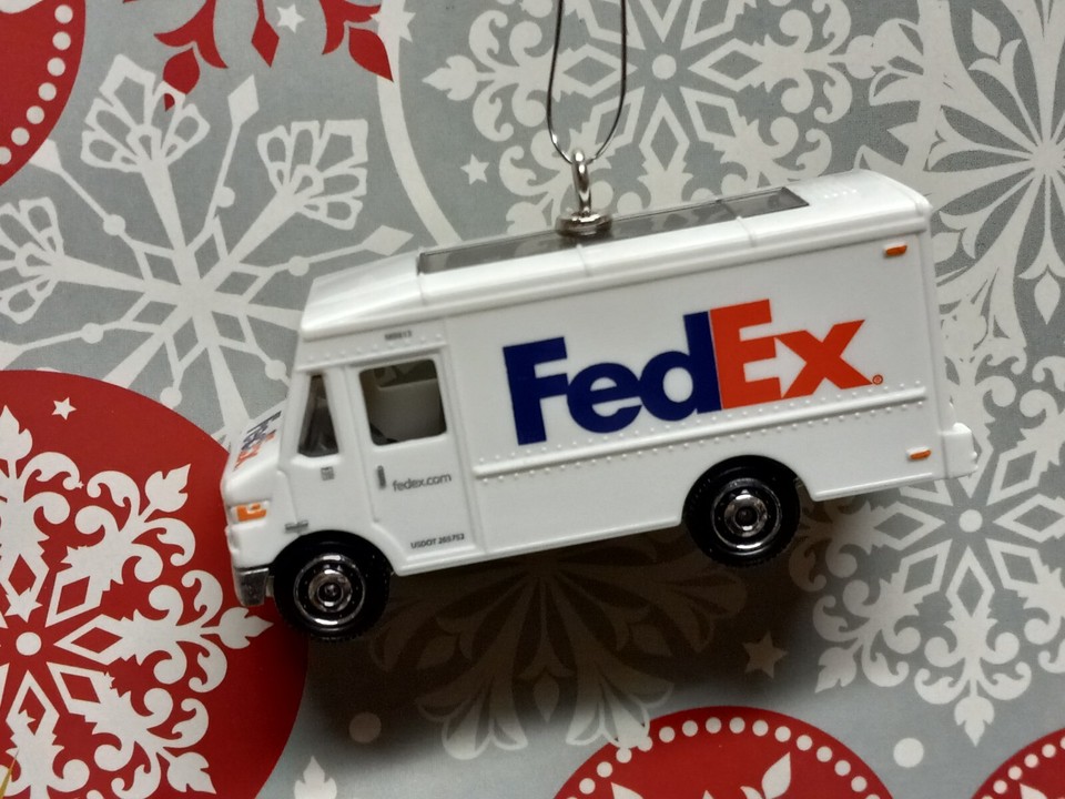 FEDEX FEDERAL EXPRESS DELIVERY TRUCK CUSTOM CHRISTMAS ORNAMENT FED EX ...