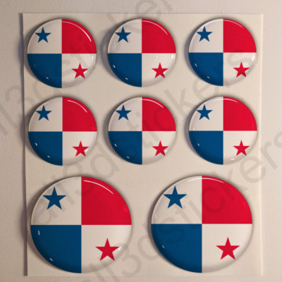 Stickers Panama Gel Domed Resin 3D Flags Panama Vinyl Sticker Decals ...