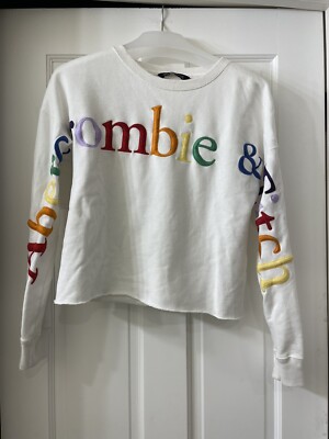 Abercrombie And Fitch Logo Crew White Rainbow Letters | eBay