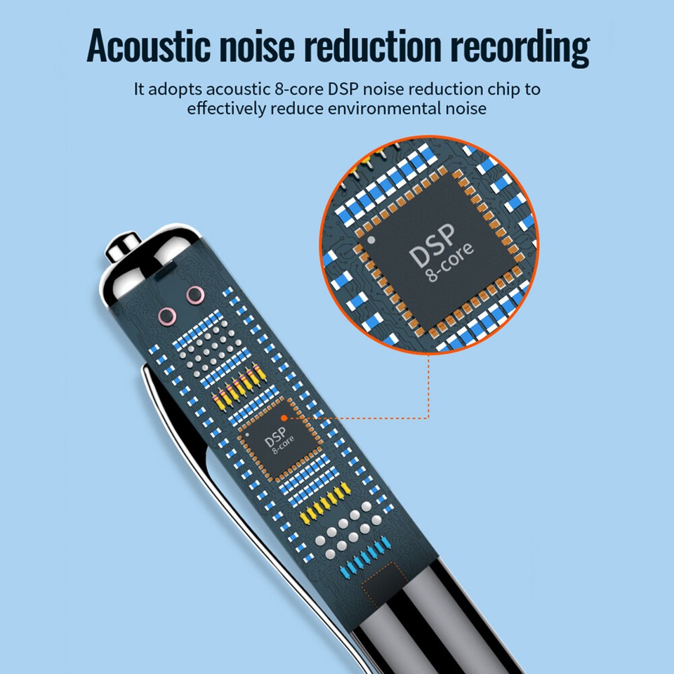 Voice Activate Recorder Mini Digital Sound Audio Recorder Pen Small MP3 ...