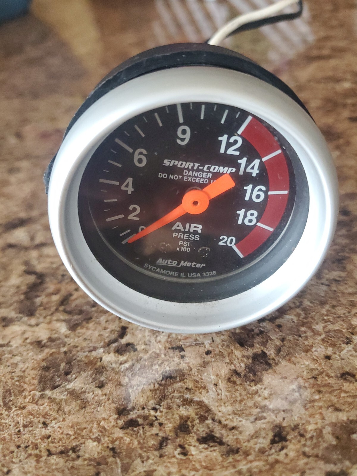 AUTO METER Sport Comp Mechanical Air Pressure Gauge 2000 psi 2 1/16" | eBay