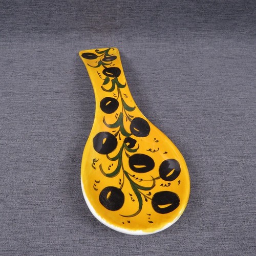 Ceramic Spoon Rest Hand Made And Painted In Turkey 25cm Long | eBay
