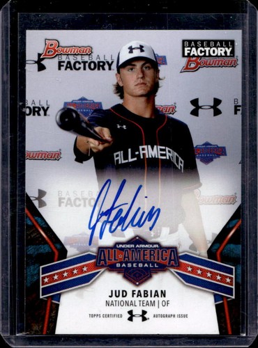 2022 Bowman Draft Jud Fabian Under Armour All America Game Auto #UAN-6 ...