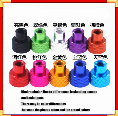 1Pcs Double through-hole full thread hand twisted nut and knurled nut ...