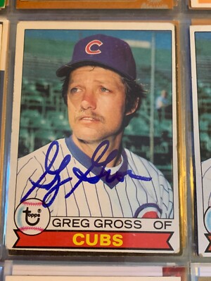 GREG GROSS AUTOGRAPHED SIGNED 1979 TOPPS CARD CUBS COA | eBay