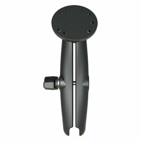 RAM 1" Diameter Ball Long Double Socket Arm with 2.5" Round Base that ...