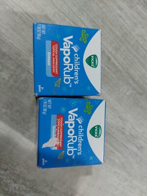 2 Pack-Vicks Children's VapoRub Topical Ointment, 1.76 Oz Each, Exp:10/ ...