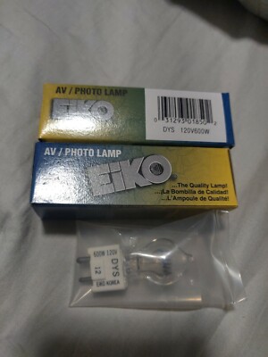 New 4X Eiko DYS 120V 600W AV/Photo Lamp Bulb NOS | eBay