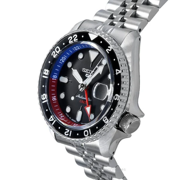 Brand New SSK019 Seiko 5 Sport Automatic GMT Black Dial Men's Watch | eBay