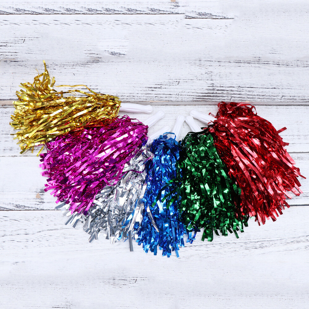 12 PCS Poms Cheer Cheerleading Pompoms for Cheerleader Kids Colored ...