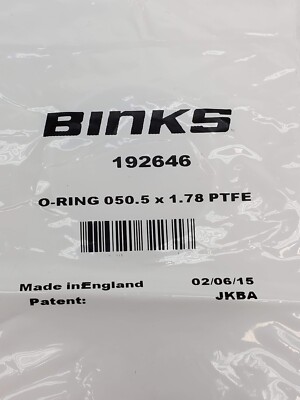 NEW OEM BINKS REPLACEMENT PARTS MODEL# 192646 O-RING 050.5 x 1.78 PTFE ...
