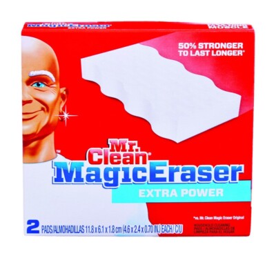 Mr. Clean MAGIC ERASER EXTRA Power Cleaning Sponges Kitchen Bathroom 2 ...