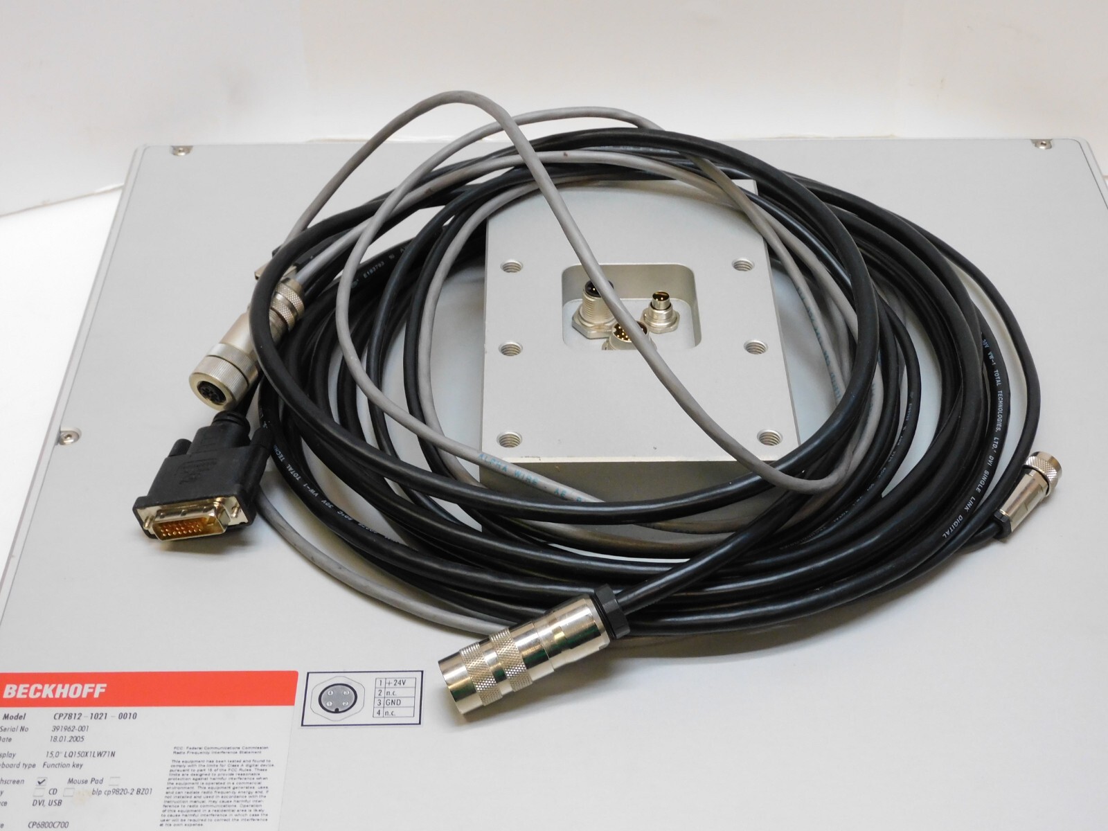 BECKHOFF CP7812-1021-0010 15" CONTROL PANEL TOUCHSCREEN FUNCTION KEYS ...