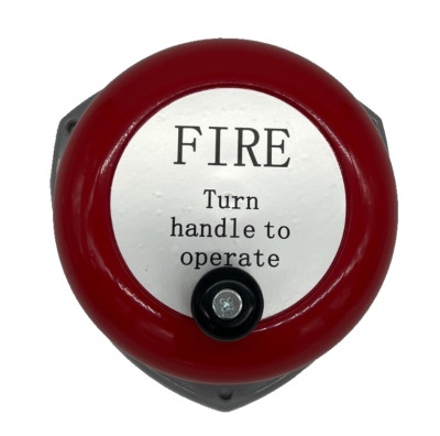 Hand Operated Manual Rotary Alarm Bell RED Workplace Safety 60dB | eBay UK