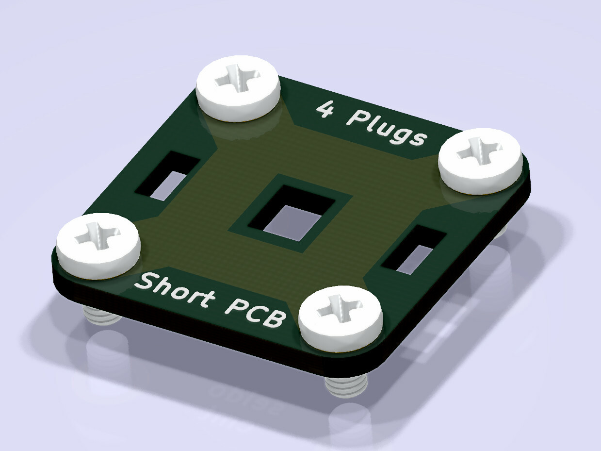 4 Wire DMM short gold plugs PCB with handle for HP/Agilent/Keithley 6,7 ...