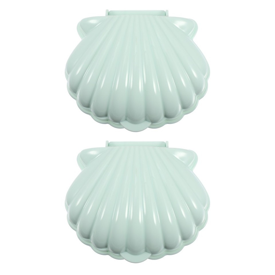 2 Pcs Soap Dishes Sea Shell Shaped Soap Trays Draining Soap Cases Soap ...