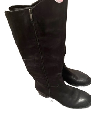 Black Leather High Heel High Rise Boots Women’s Size 8 | eBay