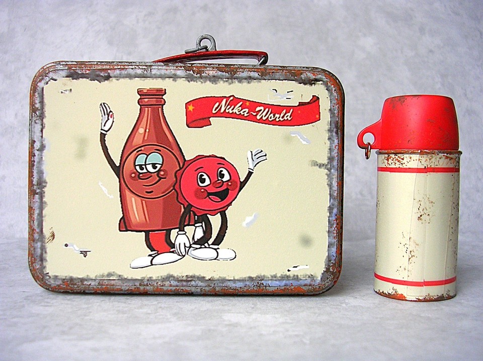 Fallout Nuka World Miniature Lunch box Thermos Gift Display | eBay