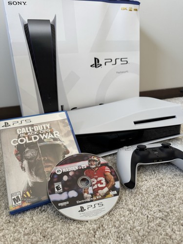 Sony PlayStation 5 PS5 Disc Console Bundle + Controller + (CoD, Madden ...