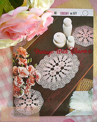 Vintage Crochet Pattern Pretty Irish Crochet 3D Rosette & Leaf Cheval ...
