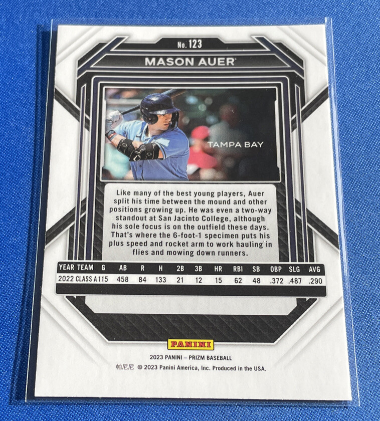 2023 Panini Prizm Baseball #123 Mason Auer Tampa Bay Rays | eBay