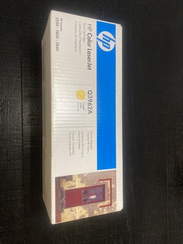 GENUINE HP 122A Q3962A YELLOW TONER CARTRIDGE LASERJET 2550 2820 2840 ...