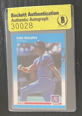 Dale Murphy Signed 1987 Fleer Autograph Card BAS Beckett Certified ...