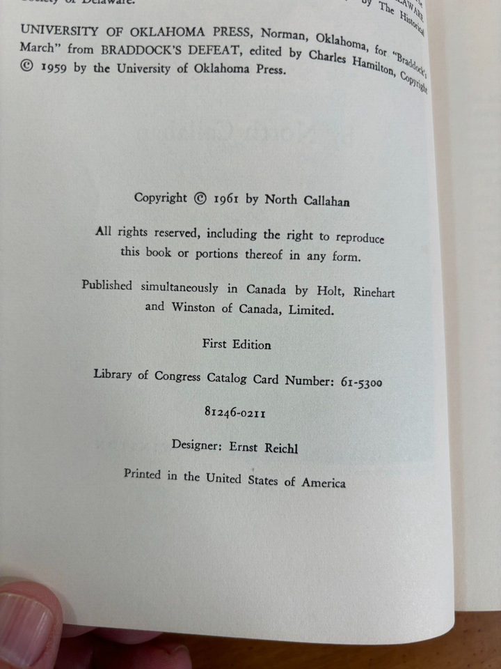 1961 Daniel Morgan Ranger of the Revolution by North Callahan 1st Ed ...