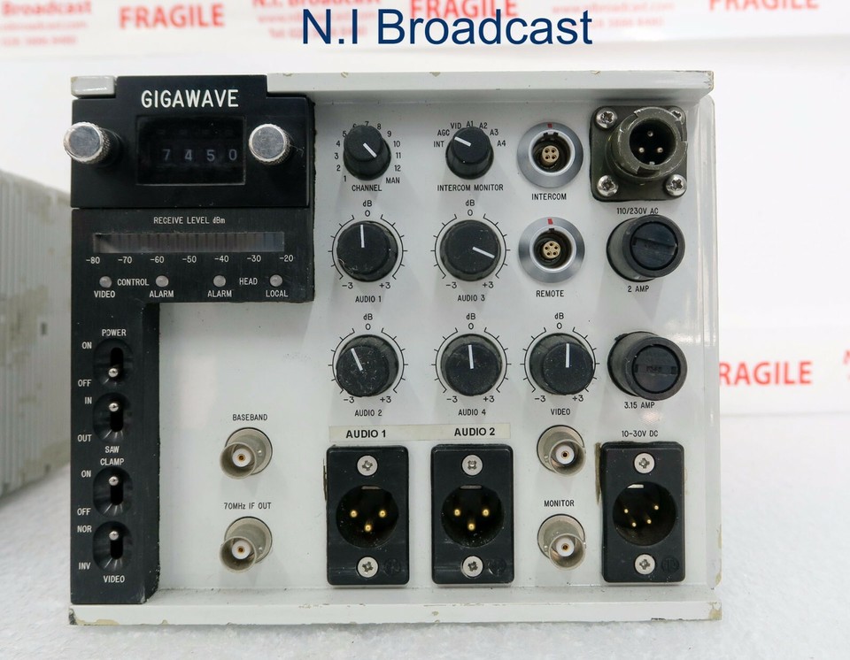 Gigawave mvl receiver units( 7.2Ghz to 7.65Ghz) iIncludes receiver head ...