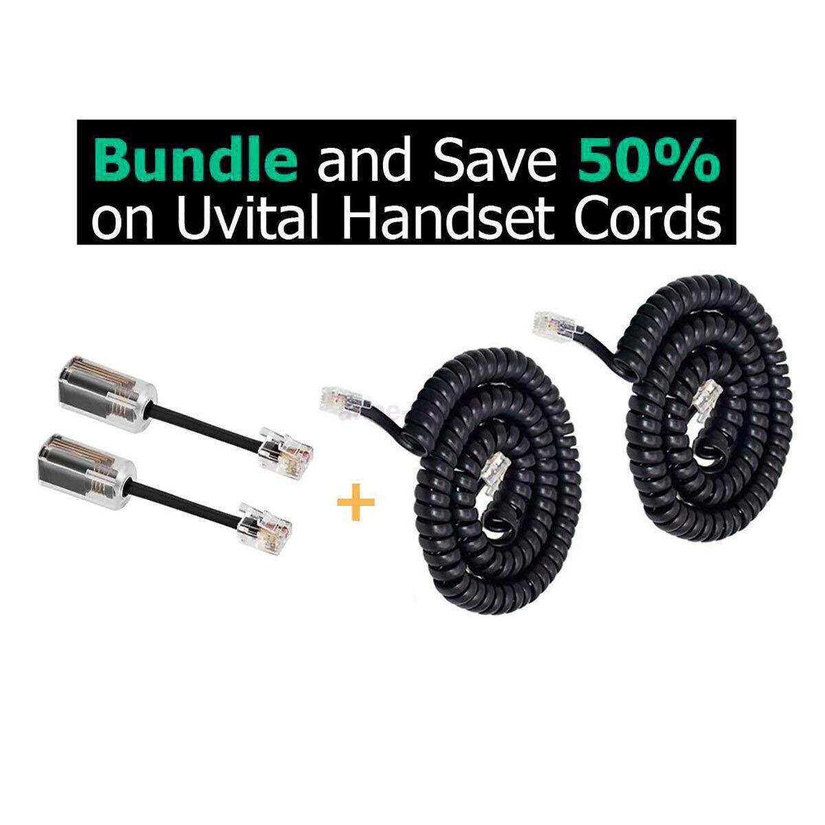 New 2pack Phone Cord Detangler Handset Anti-tangle Rotating 360 Swivel ...