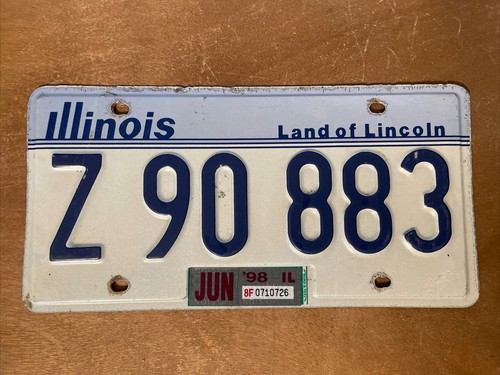 1998 Illinois License Plate # Z 90 883 | eBay