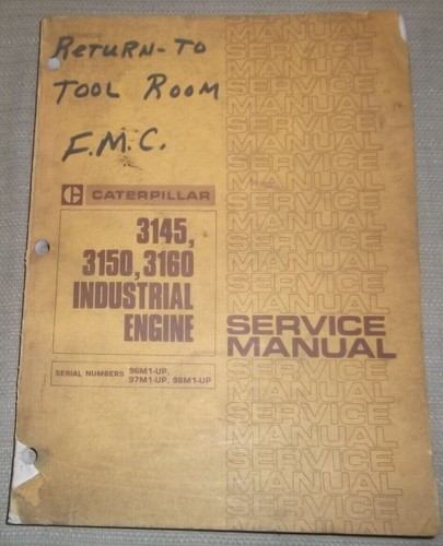 CAT CATERPILLAR 3145 3150 3160 Industriel Engin Service Magasin ...