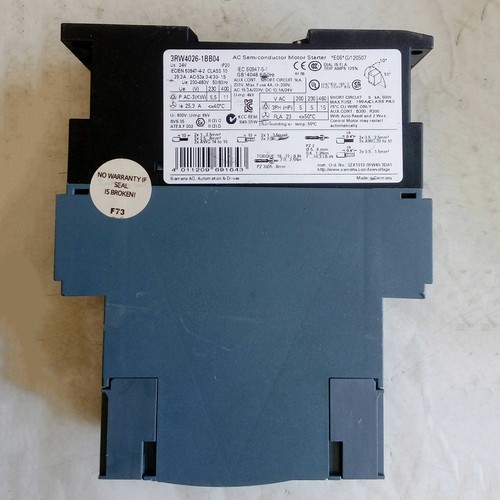 USED SIEMENS 1PS 3RW4026-1BB04 3RW4 026-1BB04 soft starter Fully tested ...