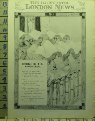 1927 NUN CHAPEL POEM CONVENT JESUS CHRISTMAS SANTA HOLIDAY VINTAGE AD ...