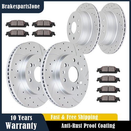 Front and Rear Brake Rotors Pads Kit fit for Chevrolet Tahoe GMC Yukon ...