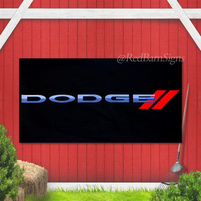 DODGE FLAG BANNER FAST CHARGER VIPER MOPAR CHRYSLER JEEP CHALLENGER ...