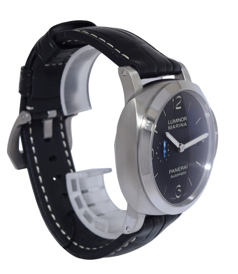 Panerai Luminor Marina PAM 1312 Steel Black Dial Mens 44mm Watch B/P ...