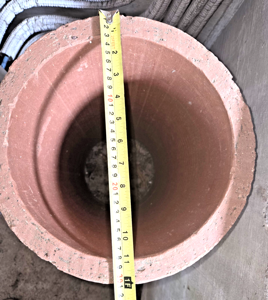 New Clay Chimney Flue round based inner section 24 1/2" x 12" | eBay