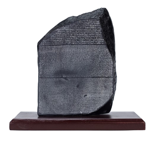 Egyptian Rosetta Stone with Wooden Base Decorative replica Ancient ...