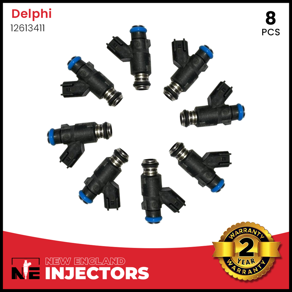 OEM Delphi 12613411 Fuel Injector Set of 8 for 10-17 Chevy GMC 6.0 5.3 ...