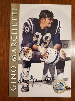 Gino Marchetti AUTO 1998 Ron Mix PLATINUM Signature Series 899/2500 HOF ...