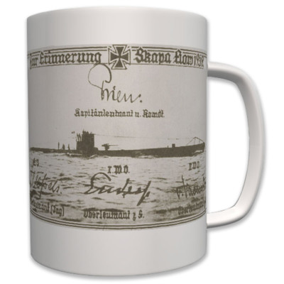 Erinnerung Skapa Flow U47 U Boot 47 Stier Unterseeboot - Tasse #7500 ...