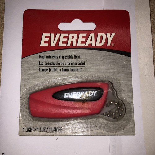 Eveready High Intensity Disposable Light Flashlight Keychain Red ...