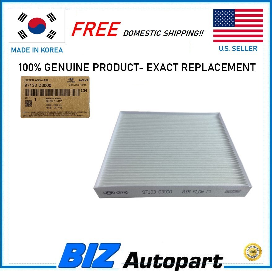 OEM Parts 97133D3000 Cabin Air Cleaner Filter for Hyundai 2016 - 2018 ...