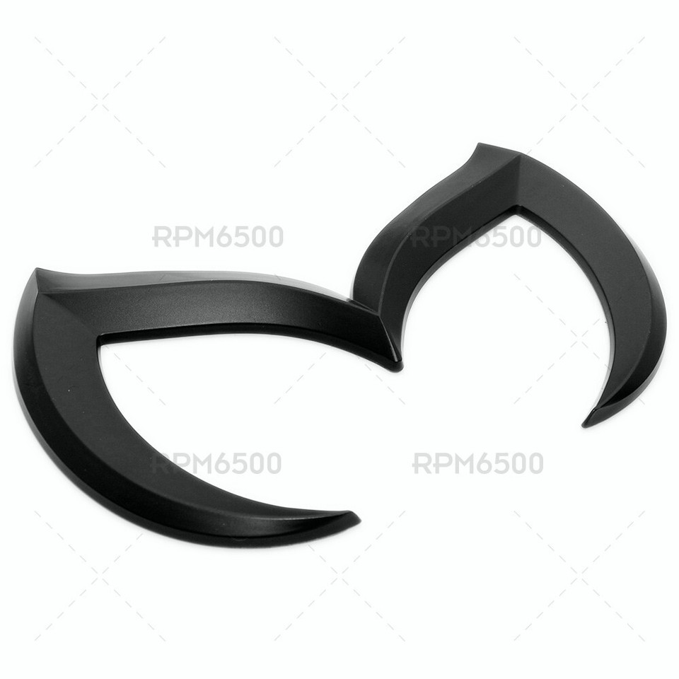 Universal Mazda 3D Matte Black Bat Batman Style Logo Emblem Badge ...