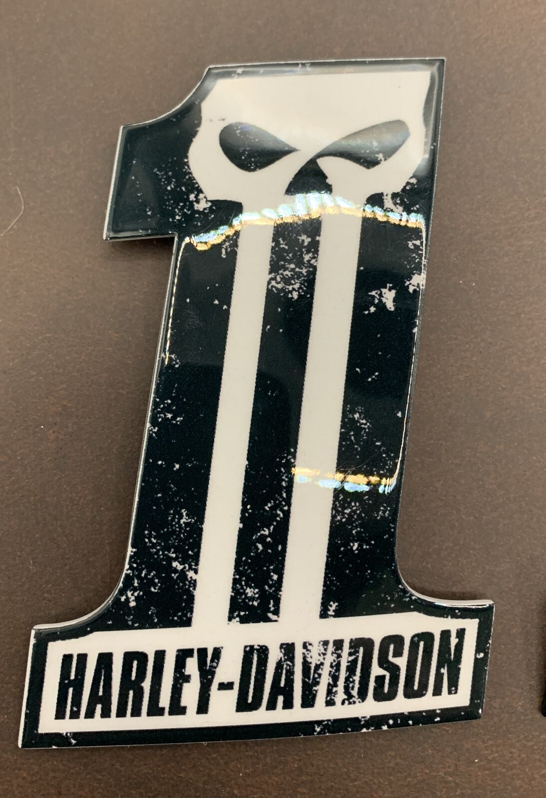 Custom metal tank emblems, Harley #1 badges with willie g | eBay