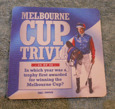 #D629. MELBOURNE CUP TRIVIA BEER COASTER #26 of 40 - TOOHEYS NEW | eBay ...